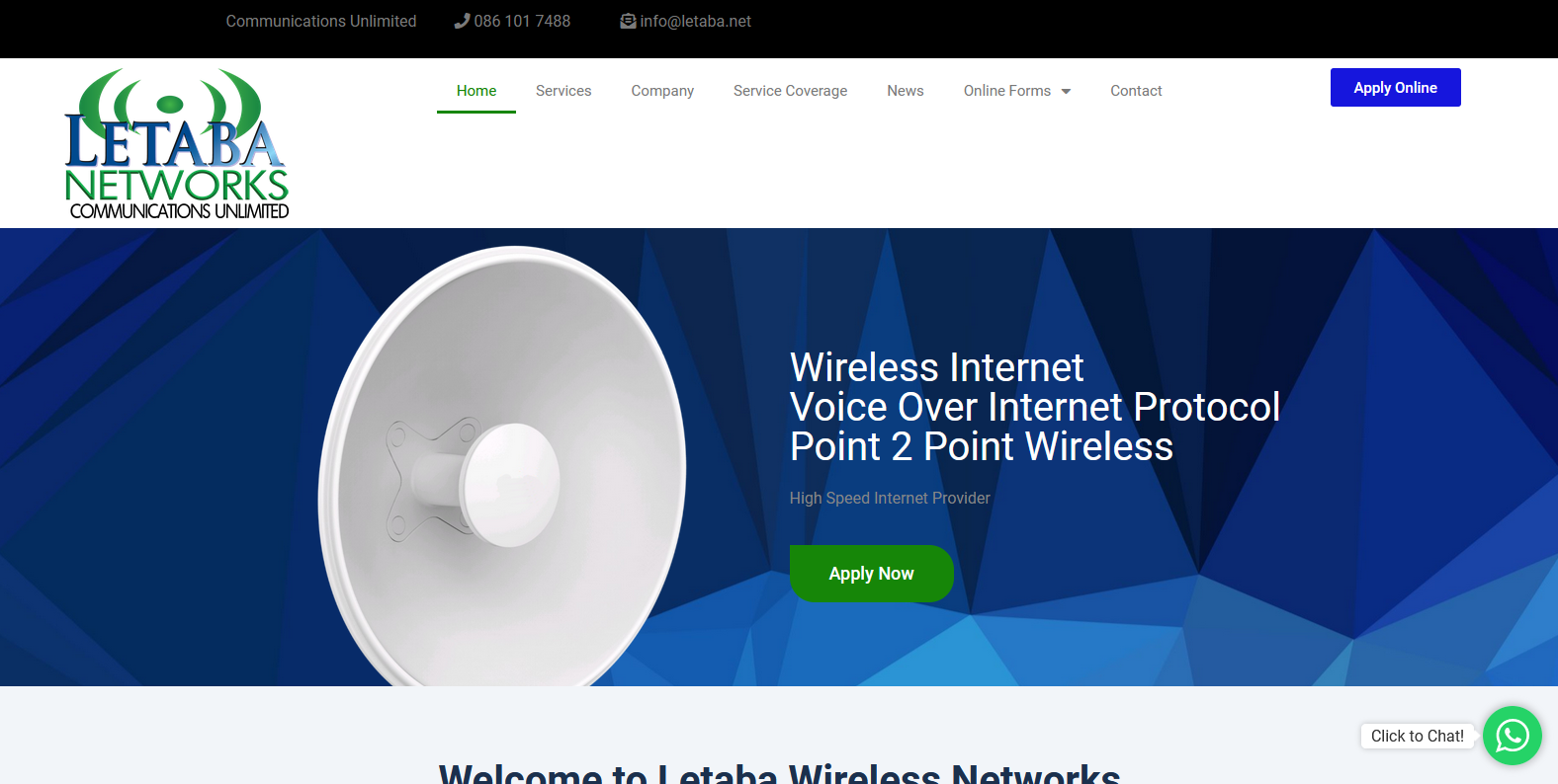 Letaba Wireless Internet - Web of Thrones